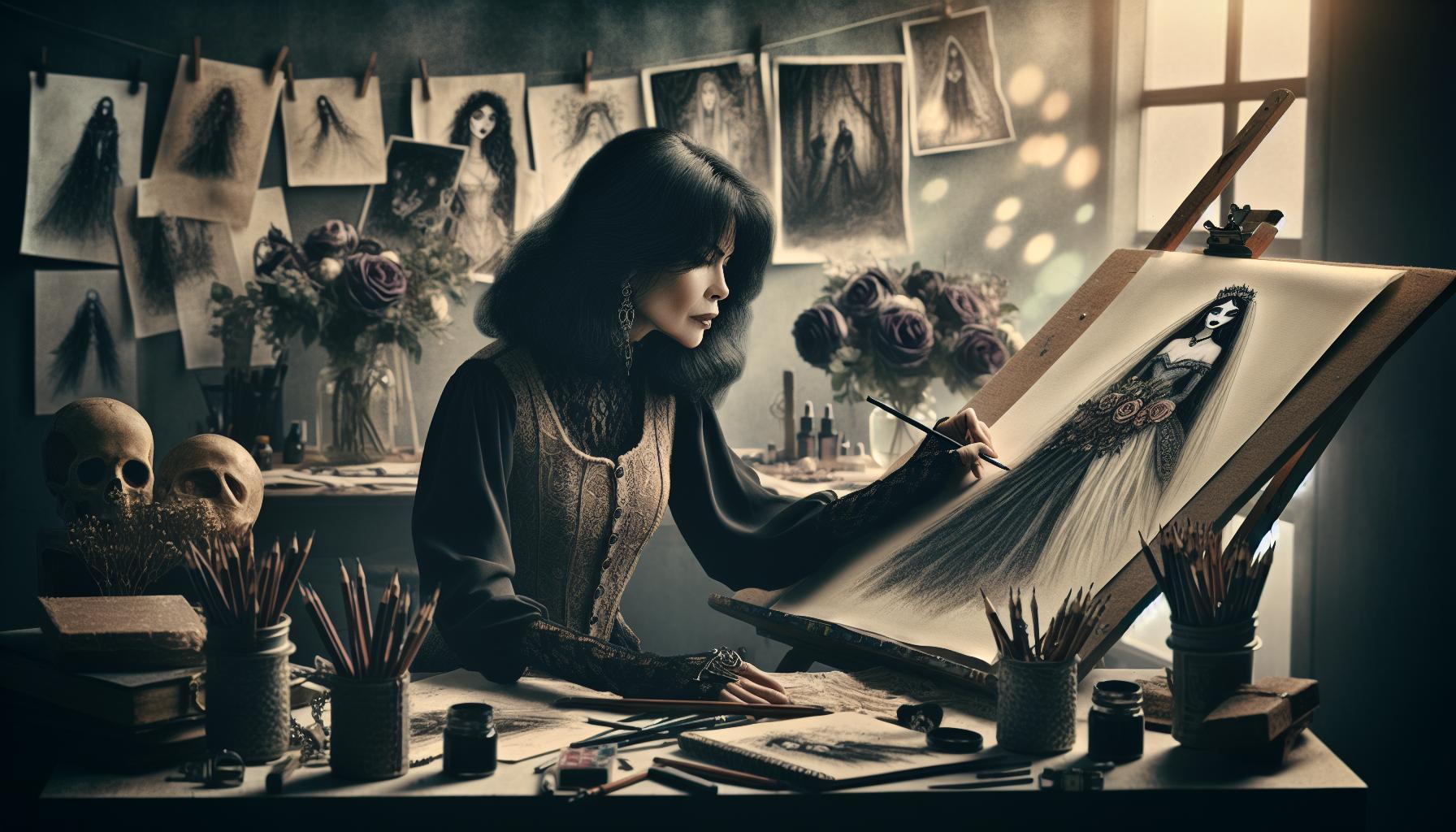 How To Draw Corpse Bride - Gothic Wedding Illustrations » ReverieMag.com